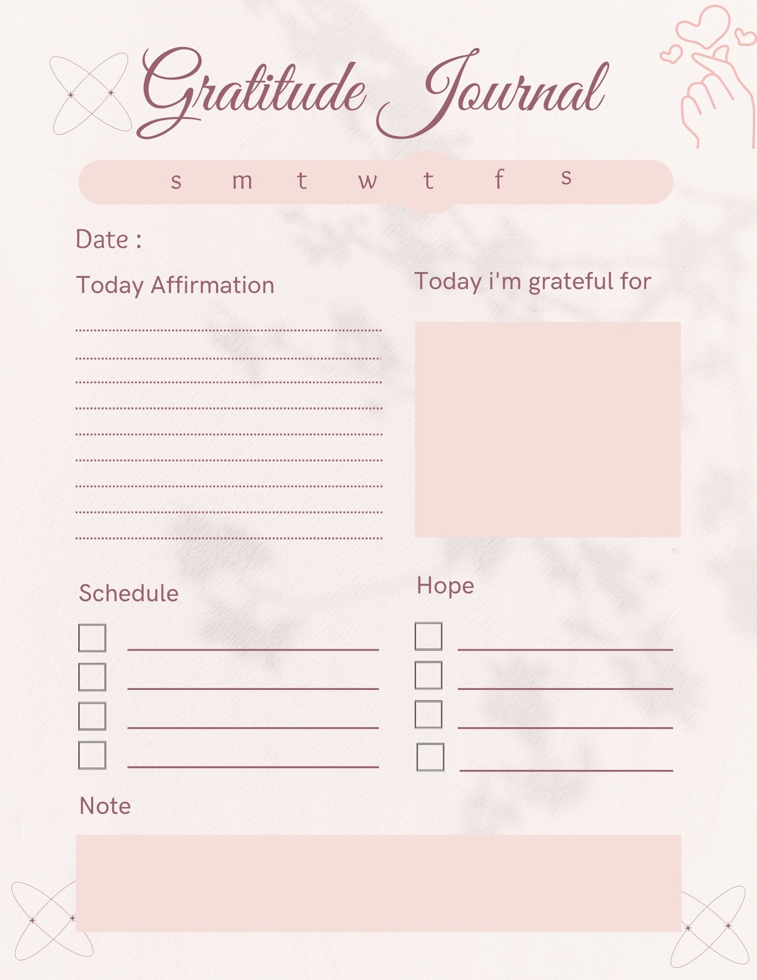 Daily Personal Planner, Self-improvement, Weekly Planner, Gratitude ...