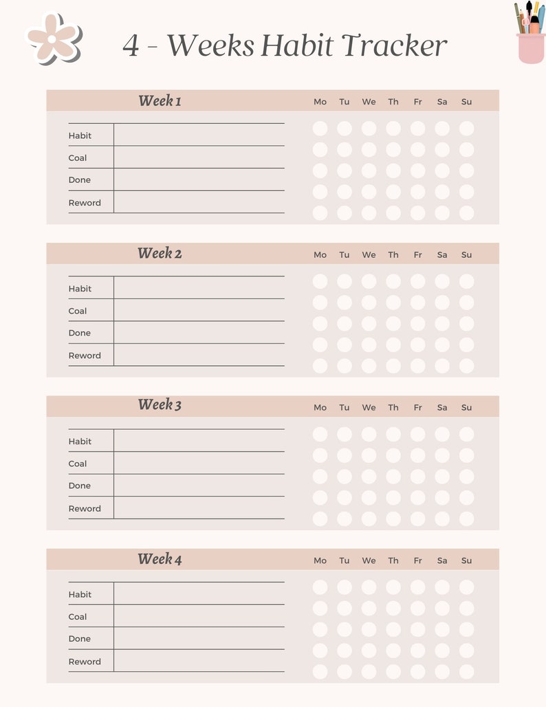 Daily Personal Planner, Self-improvement, Weekly Planner, Gratitude ...