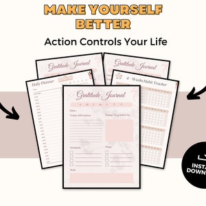 Daily Personal Planner, Self-improvement, Weekly Planner, Gratitude ...