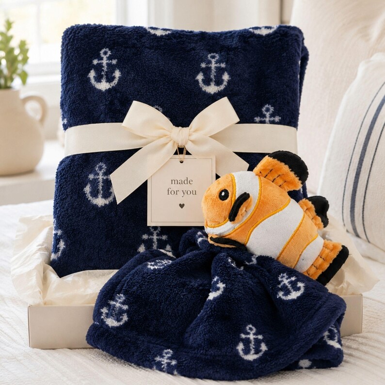 Baby Octopus Lovey Security Blanket Comfort Item Nursery Decor Ocean ...
