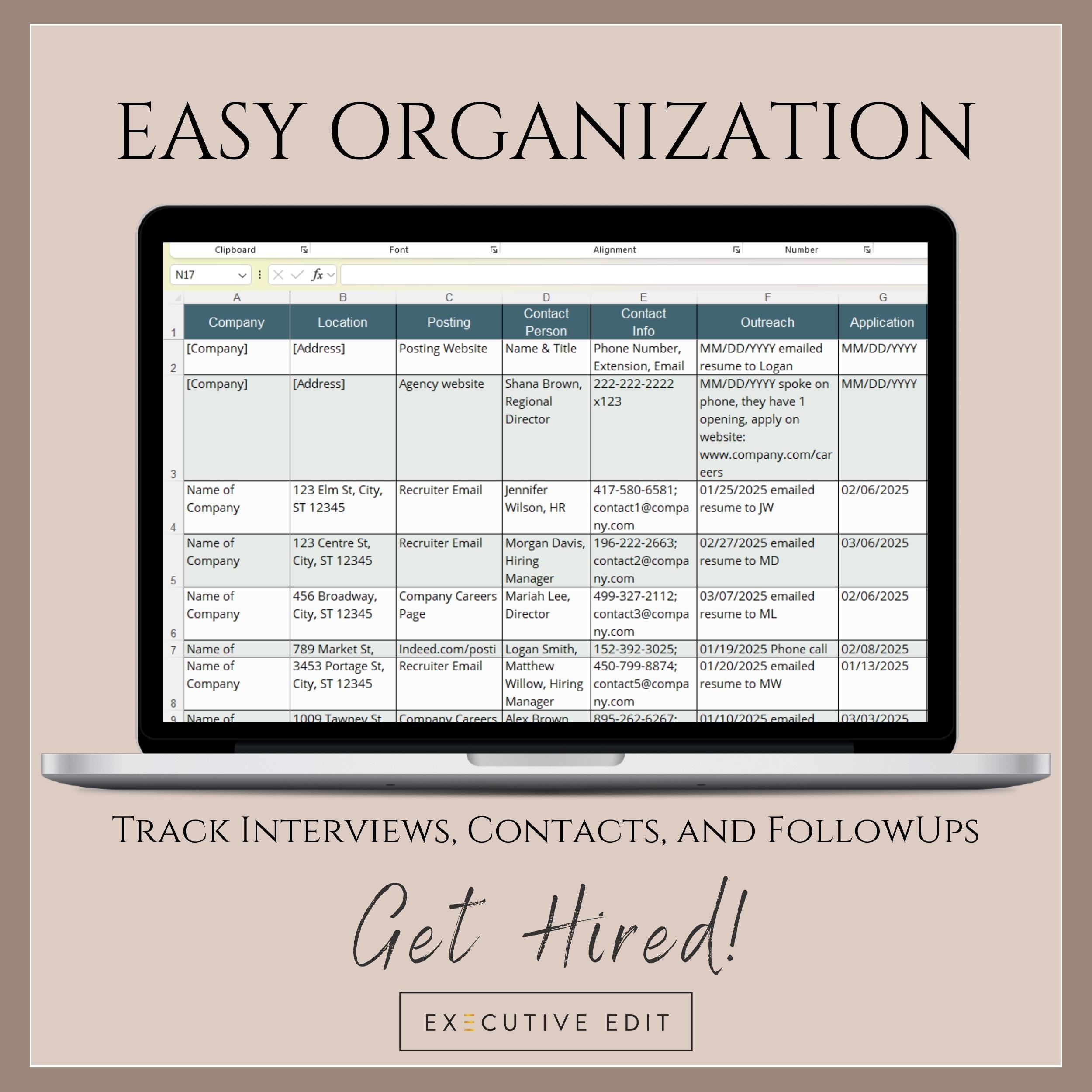 Job Search Tracker Google Sheets Midlevel Career Application Tracker ...