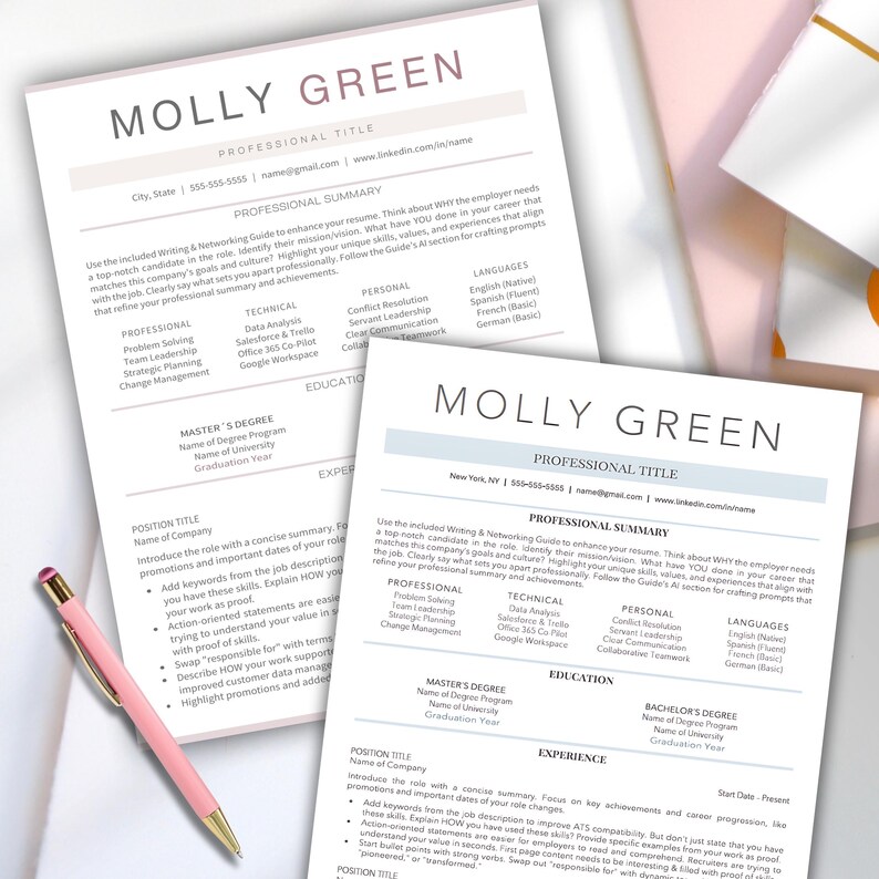 Early Childhood Resume Template Preschool Teacher CV Daycare Jobs ...