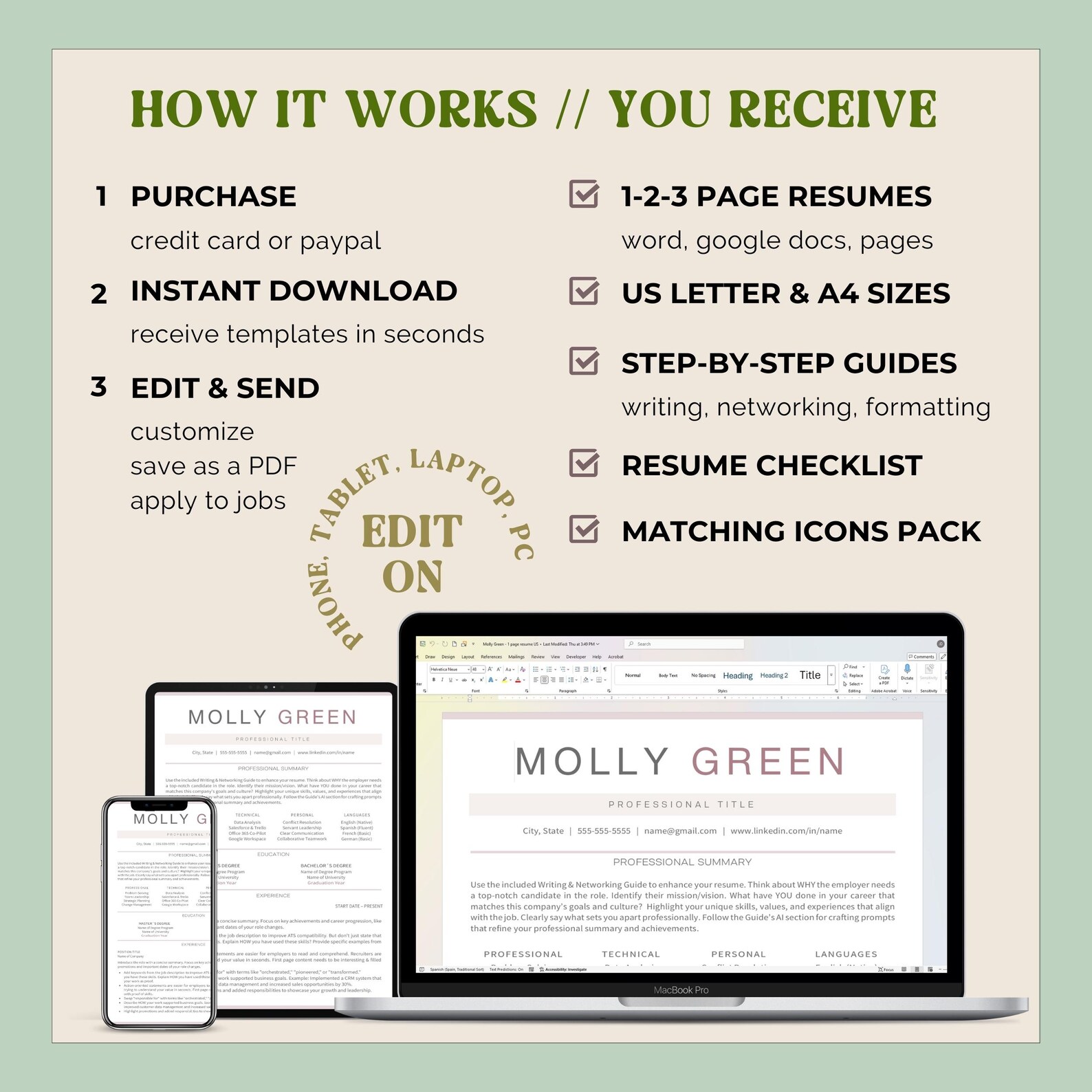 Early Childhood Resume Template Preschool Teacher CV Daycare Jobs ...