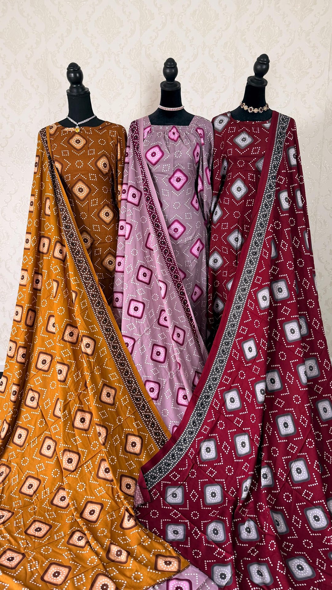 Somali Baati Dress Set With Garbasaar - Bandhani Tie Dye Print ...