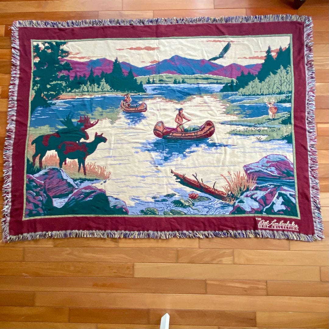 Bob Timberlake Home Collection Woven Throw Blanket Native Americans 50 ...