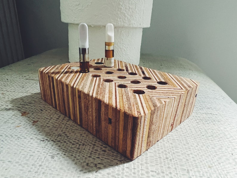 Vape Cartridge Holder Plywood Pattern Wooden 510 Cartridge - Etsy
