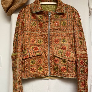 Rajasthani Mirror Blanket Upcycled to Coat, Mens' Medium, Ethical ...