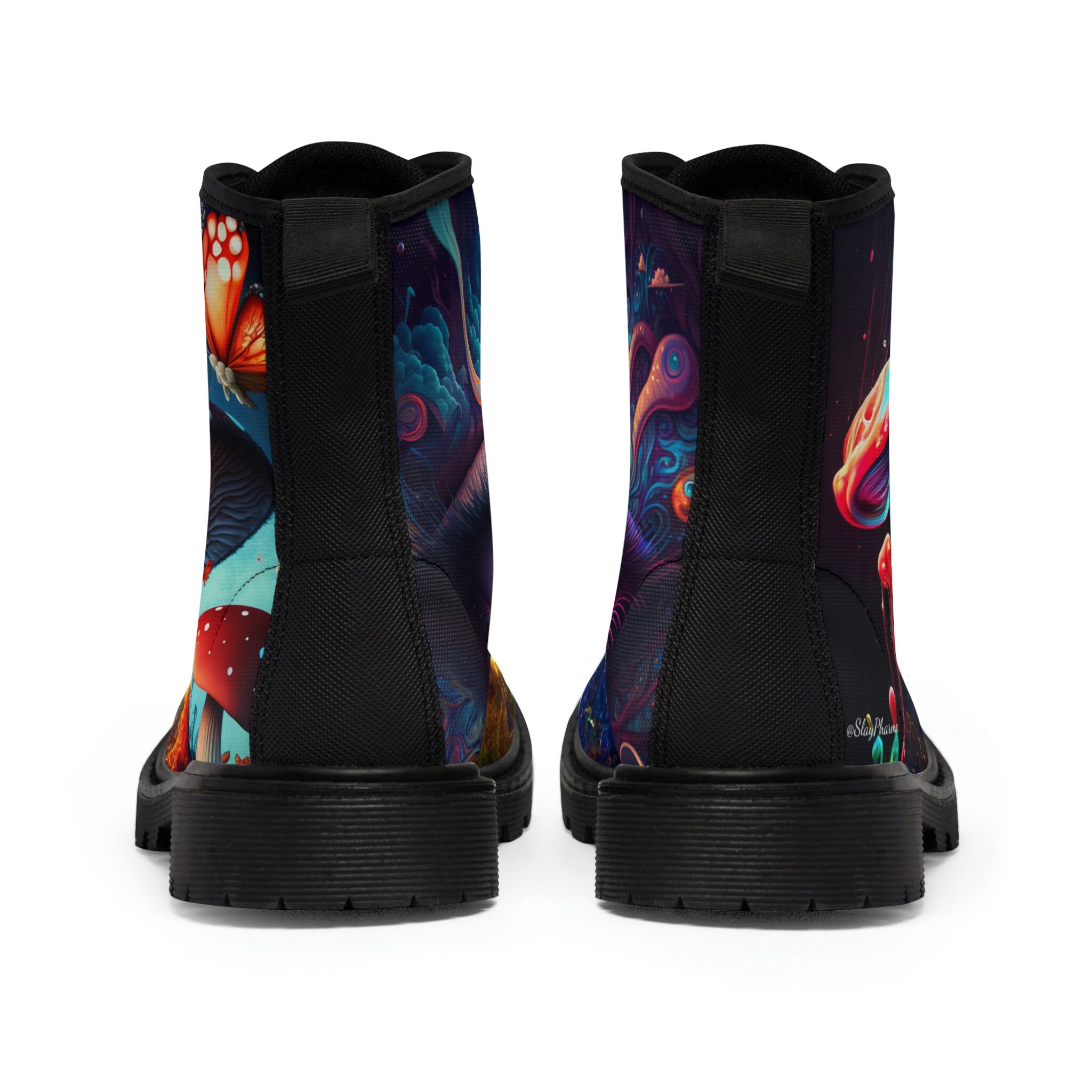Men's Psychedelic Mushroom Inspired Boots - Etsy