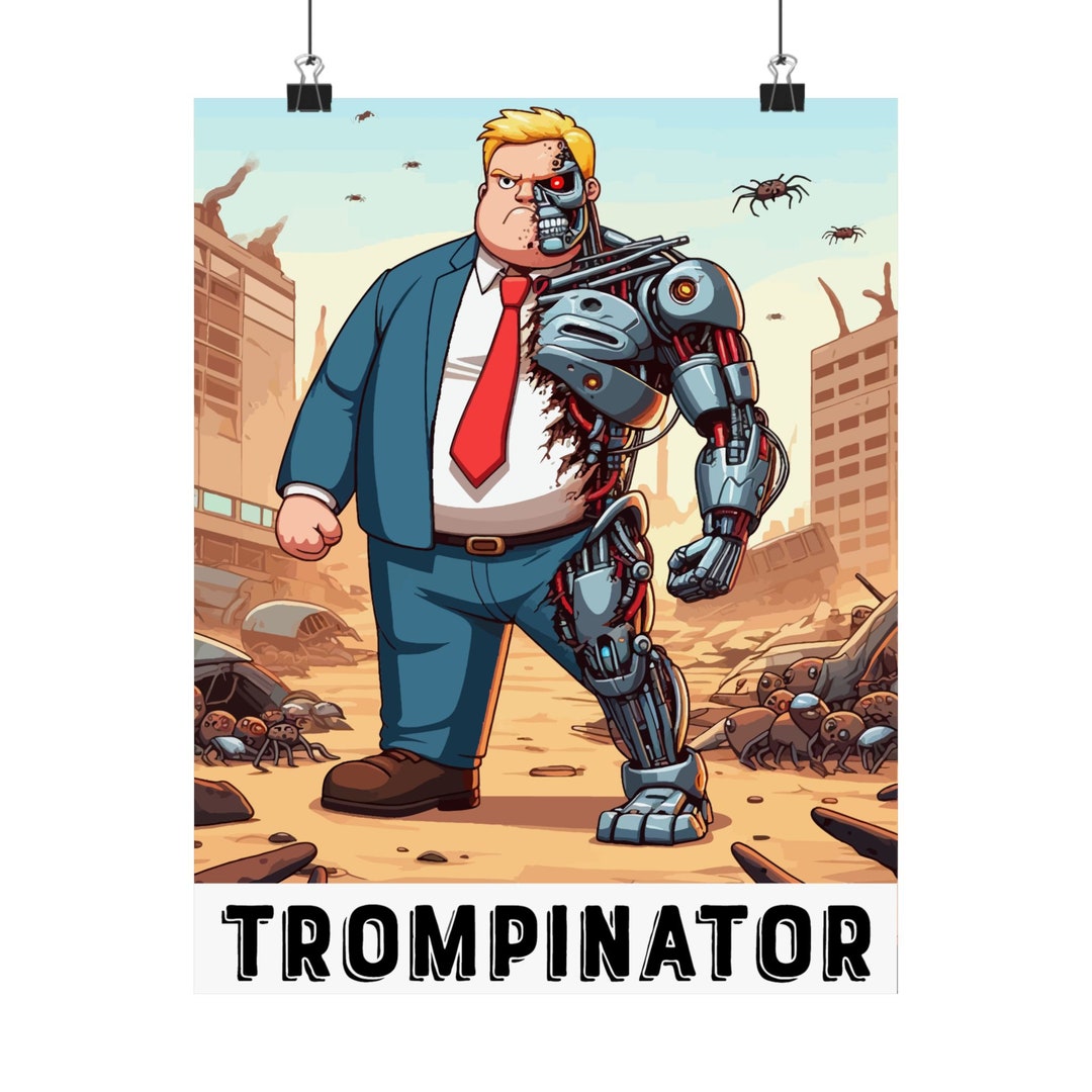 Donald Trump Terminator Parody Poster Republican Matte Vertical Wall ...