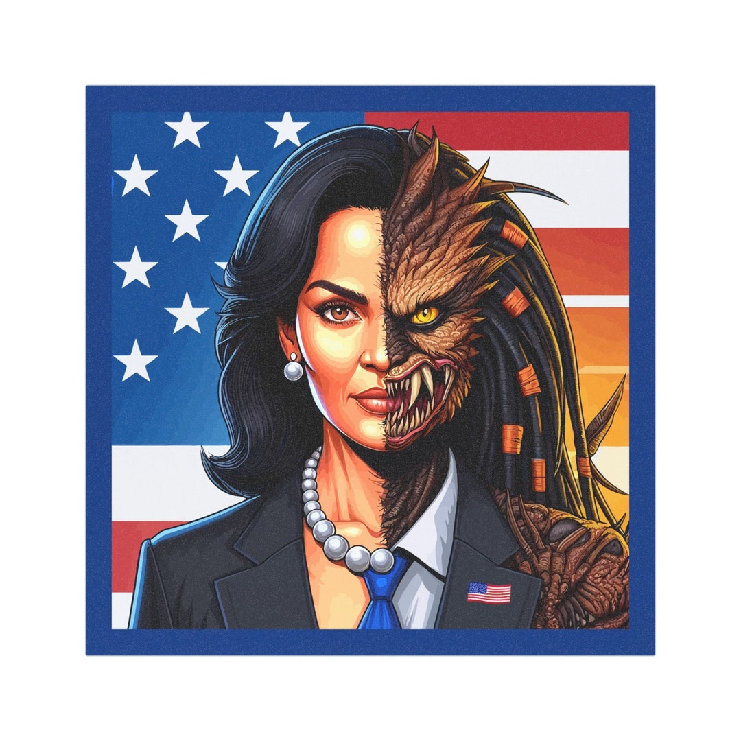 Kamala Harris Predator Parody Car Magnet Democrat Porcelain Square ...