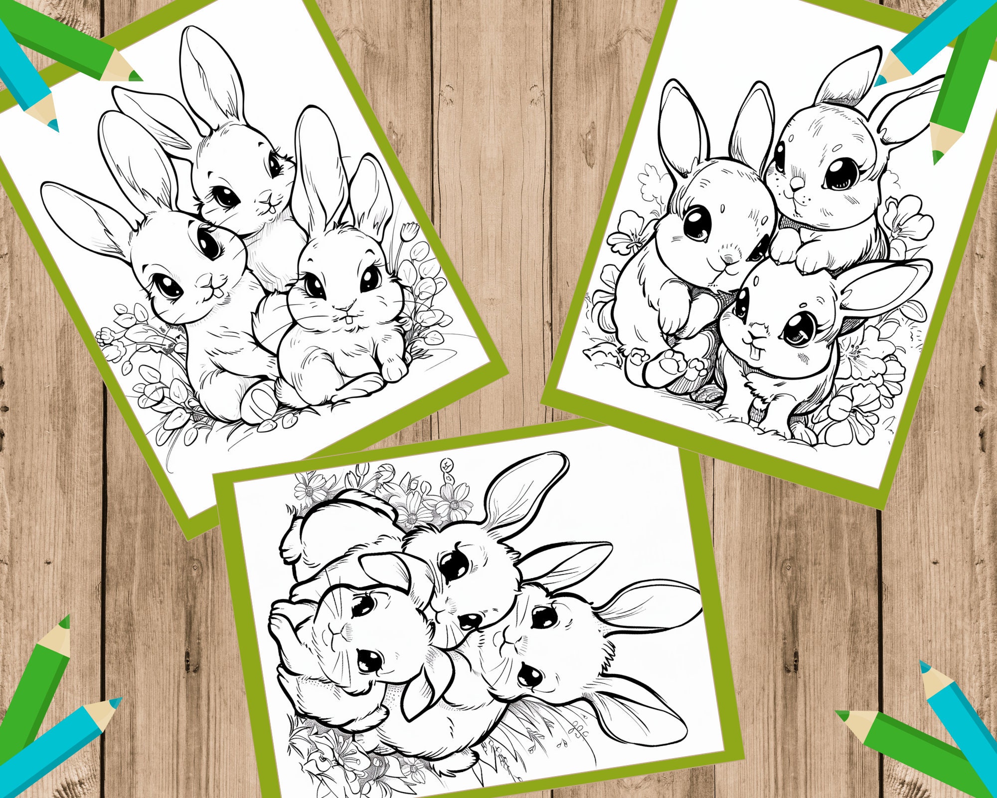9 Rabbits Dinosaur Coloring Pages for Kids Toddlers Preschoolers ...