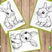 9 Rabbit Bunny Dinosaur Coloring Pages for Kids Toddlers Preschoolers ...