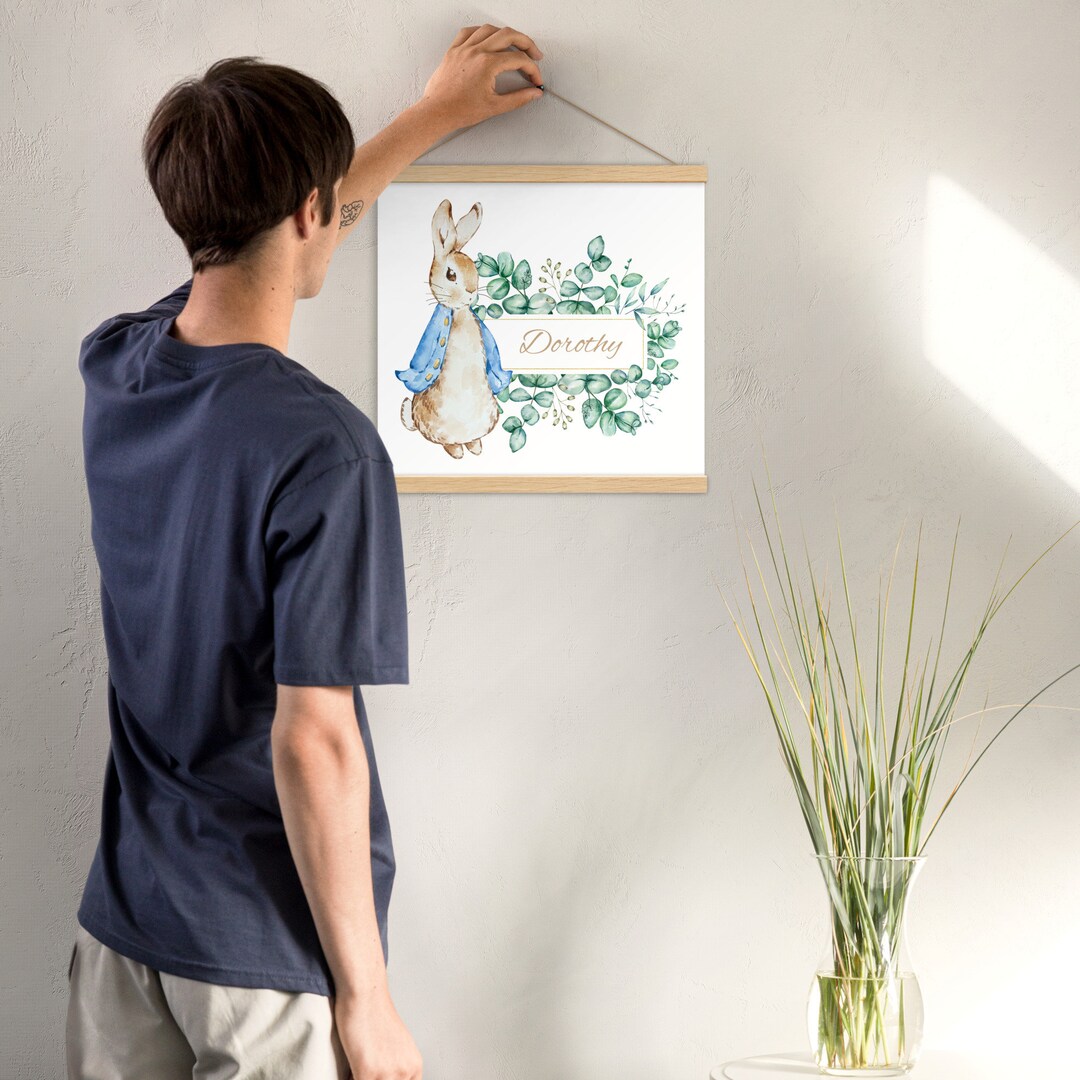 Personalized Peter Rabbit Hanging Art, Beatrix Potter Art - Etsy