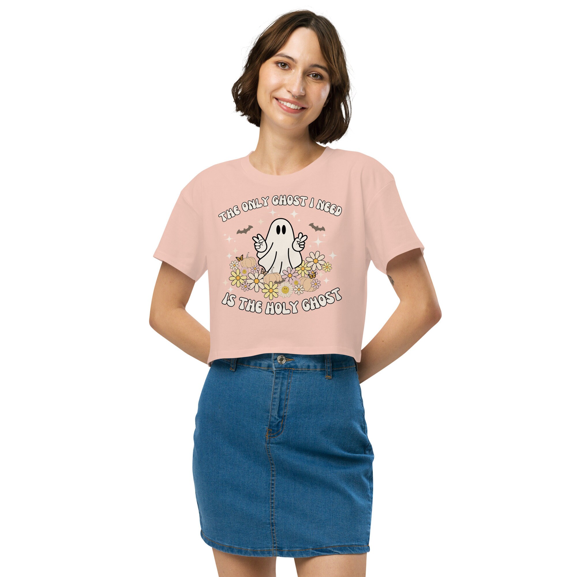 Holy Ghost Crop Top, Halloween Crop Top, the Only Ghost I Need is the ...