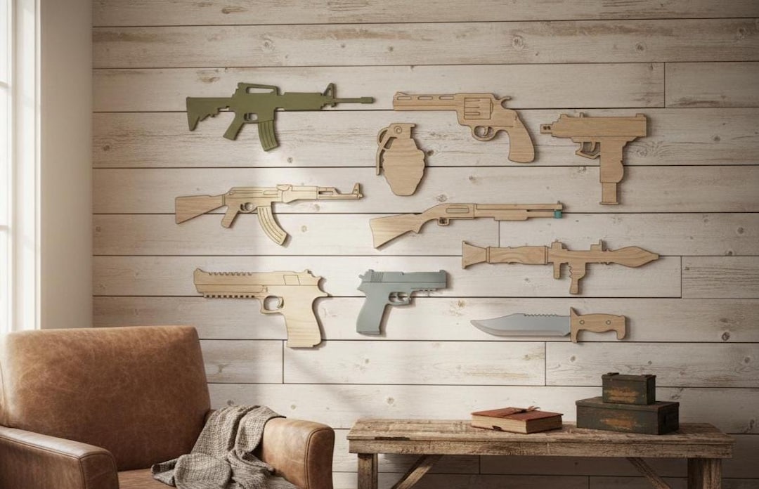 Military Weapons SVG Cut Files, Guns Laser Cut File (digital Download ...