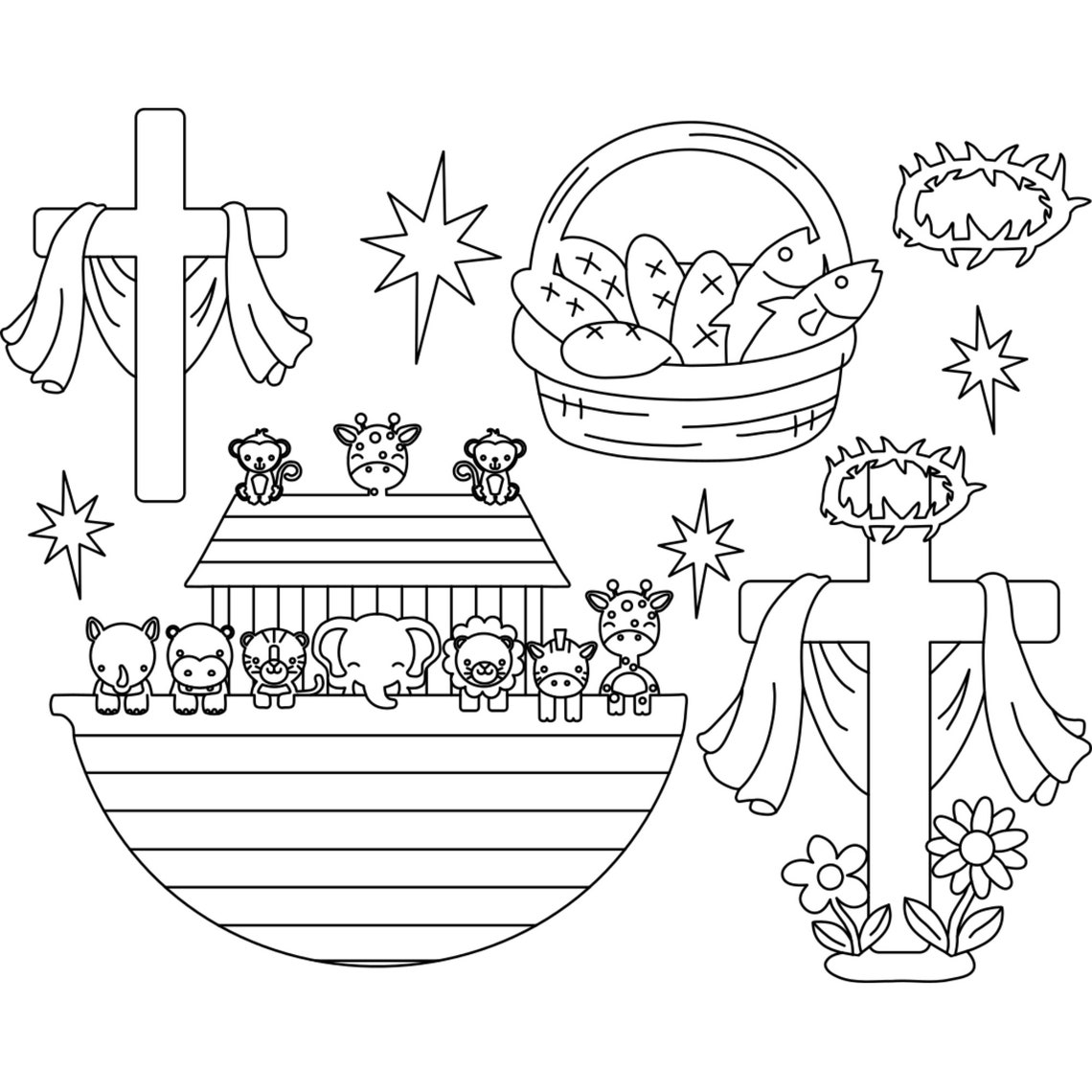 Arca de Noé SVG / Cruz religiosa Archivos sVg / File Snacks / - Etsy México