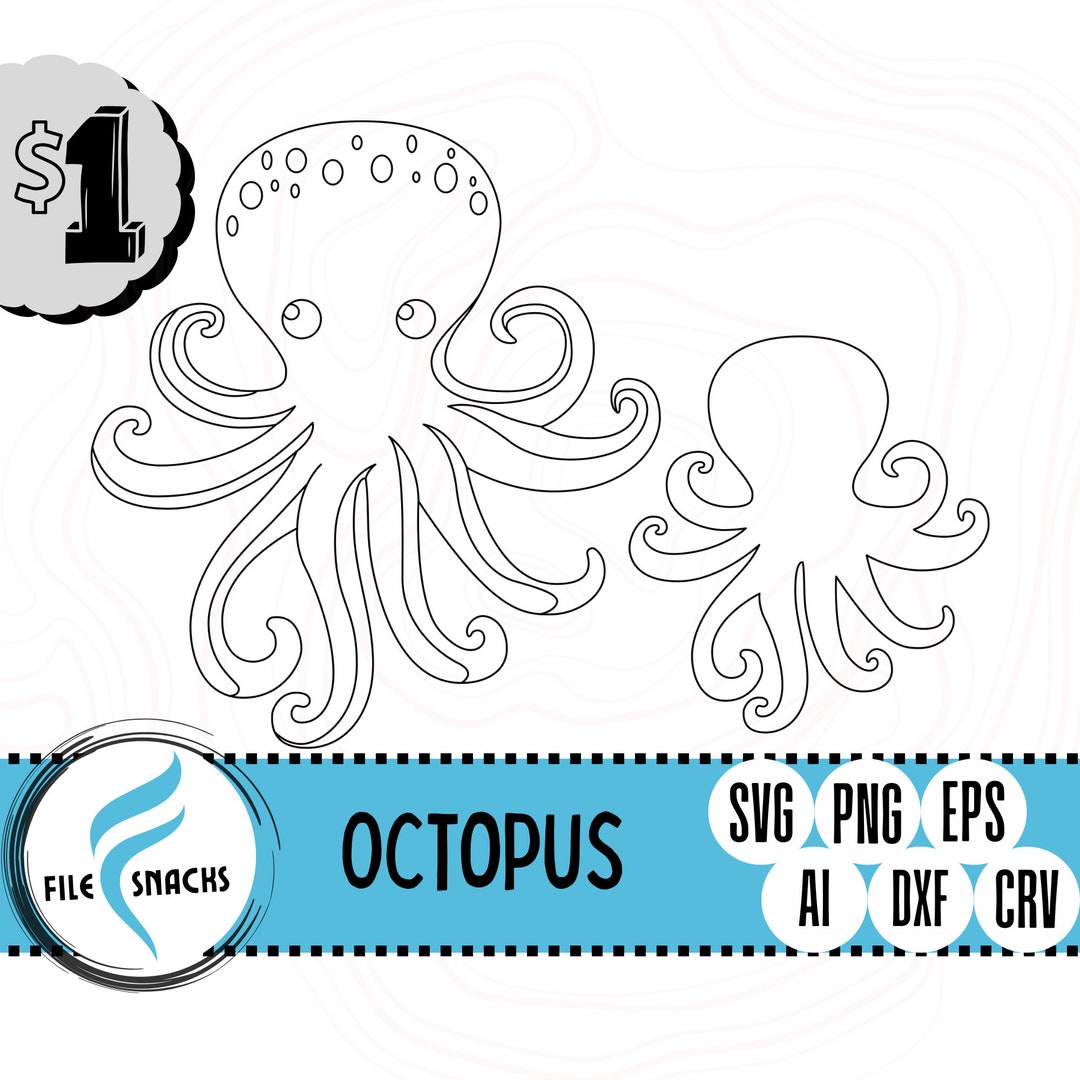 Cute Octopus SVG | Marine Life Svg File | File Snacks | Laser SVG File ...