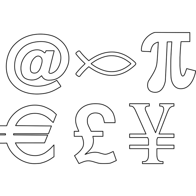 Basic Symbols SVG Dollar Sign Svg Laser SVG Files Omtech Cutting Files ...