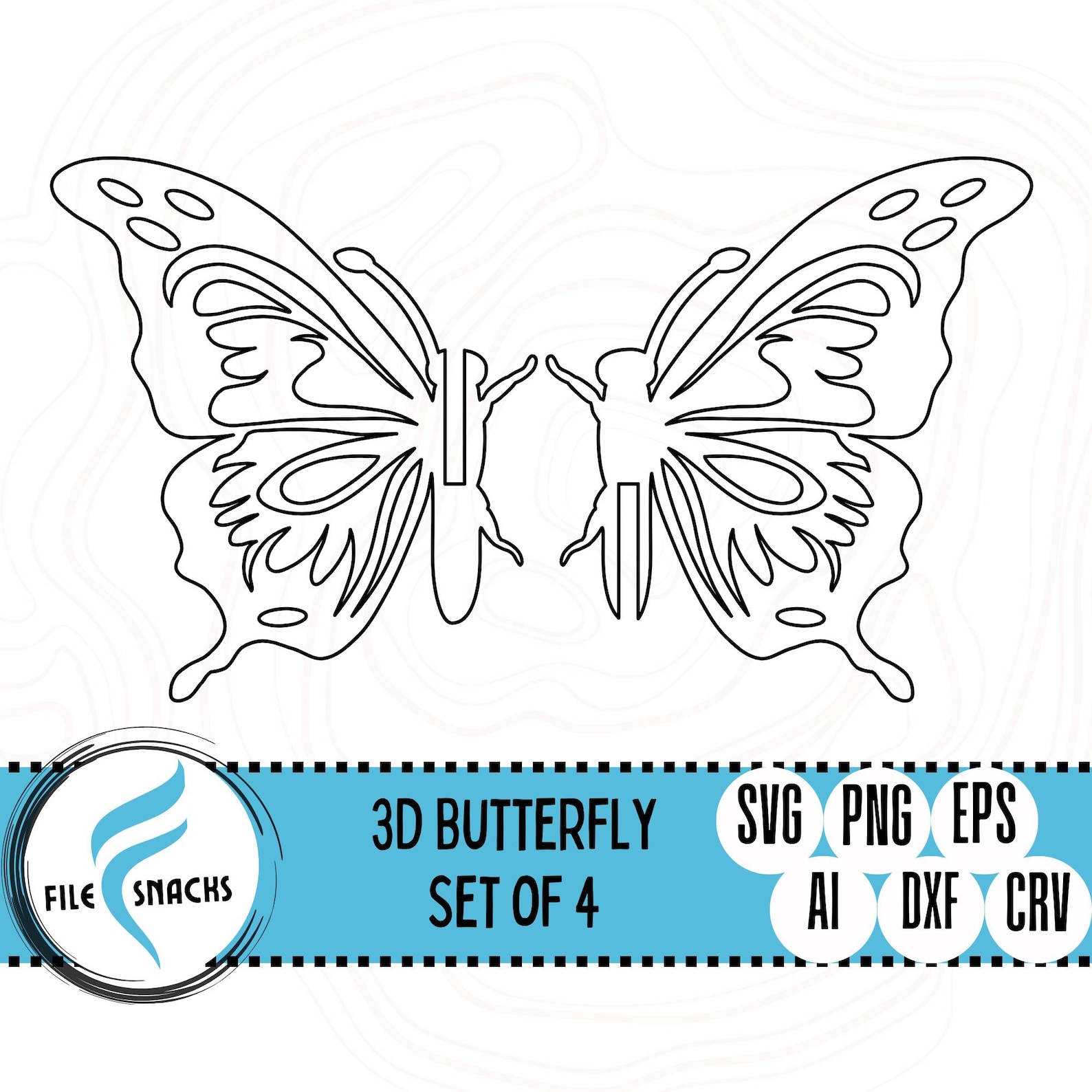 3D Butterfly SVG, Freestanding Insects Cut File, Cute Butterfly Svg ...
