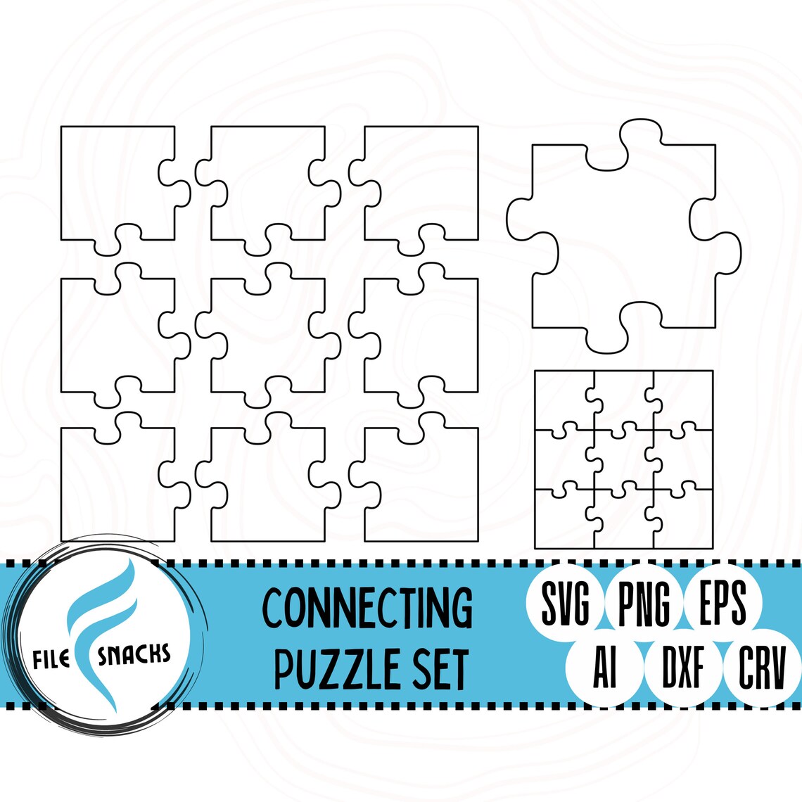 Connecting Puzzle Set SVG | Puzzles Svg Files | Easy Puzzle SVG Files ...
