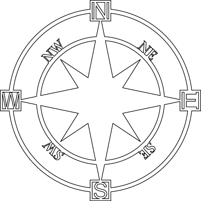 Cardinal Direction SVG | Compass Svg | Outdoor Sign Svg | Laser SVG ...