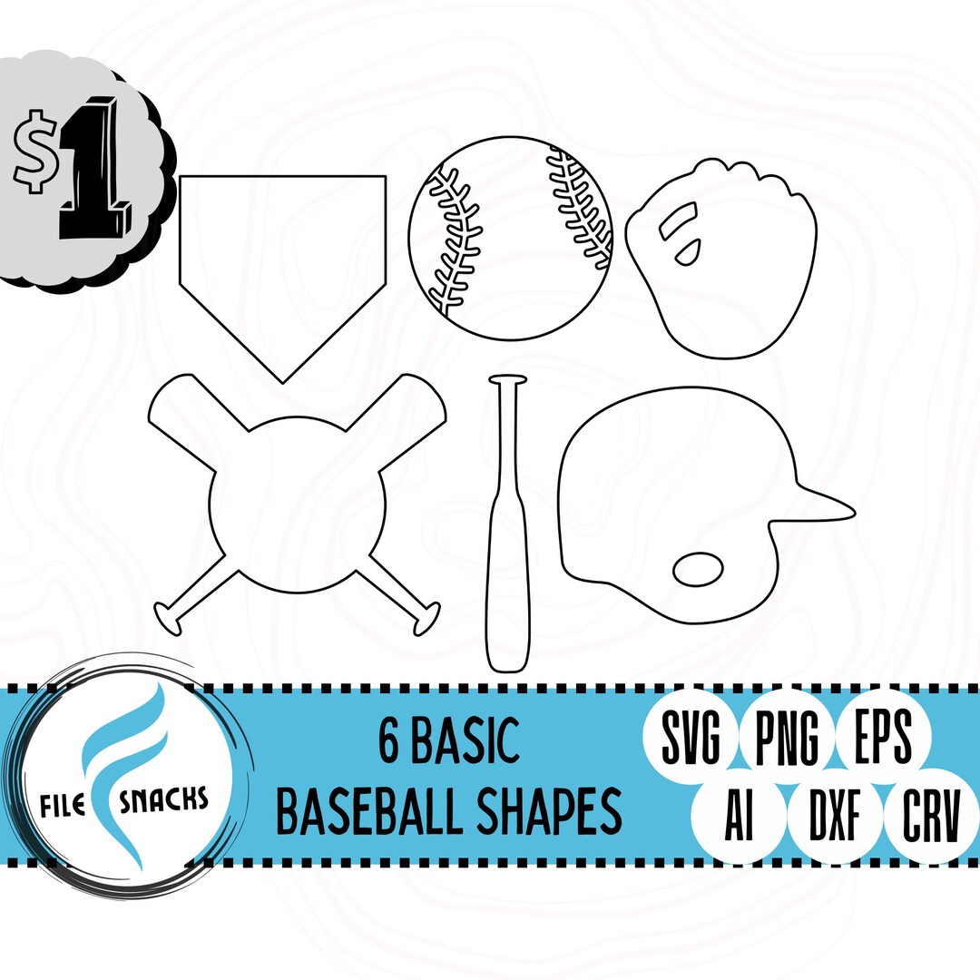 Baseball Basic Sports Shapes SVG | Baseball Svg | Laser SVG Files ...