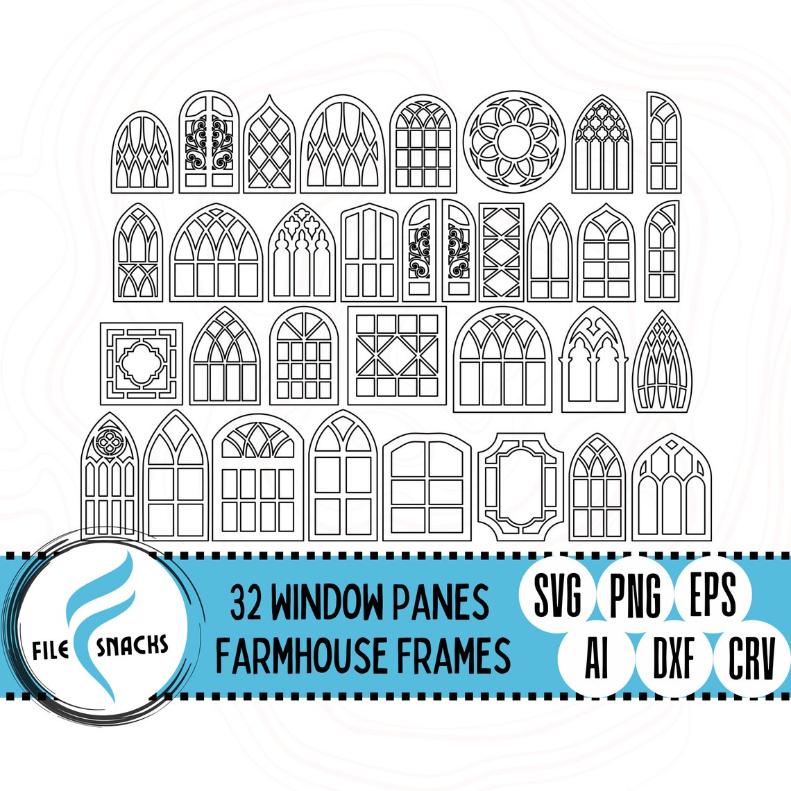 32 Beautiful Farmhouse Window Panes SVG | Rustic Frame Svg | Laser SVG ...