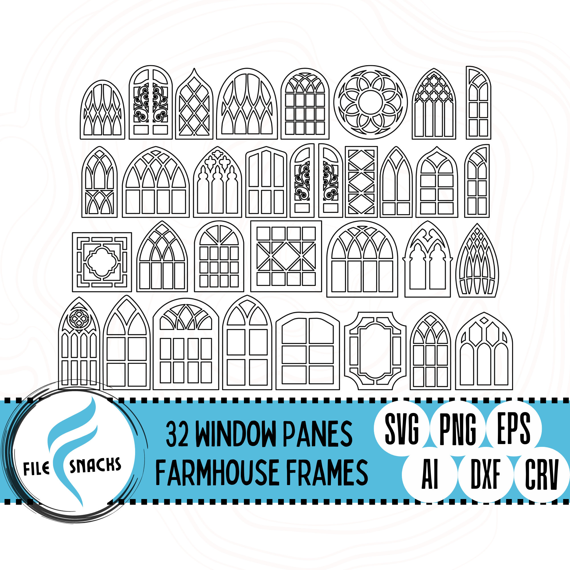 32 Beautiful Farmhouse Window Panes SVG Rustic Frame Svg - Etsy