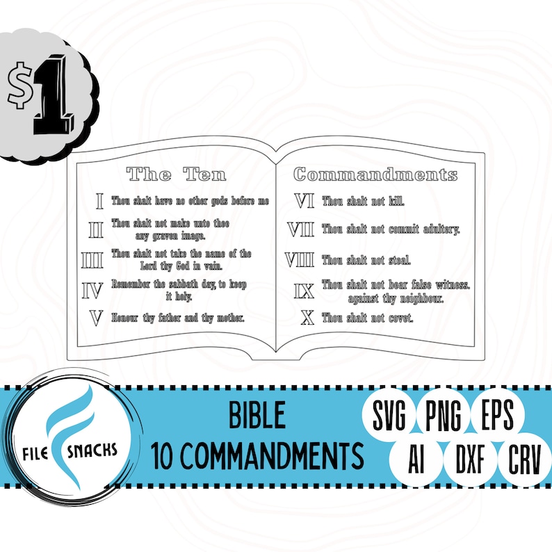 10 Commandments SVG | Religious Bible Svg Files | Laser SVG Files ...