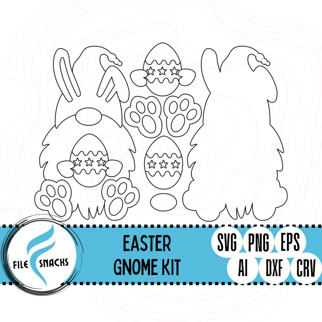 Easter Gnome SVG | Easter Kit Cut Files | Bunny Cut File | Laser SVG ...
