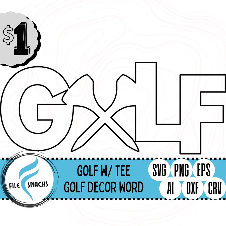 Golf Word SVG Golf With Cross Tees Svg Laser SVG Files Omtech Cutting ...