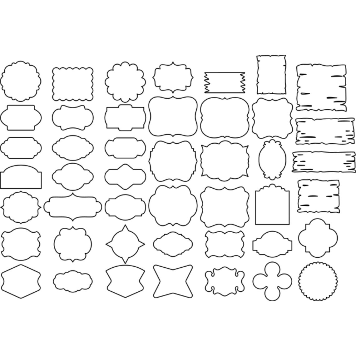 45 Blank Signs SVG | Whimsical Plaque Cut File | Blanks | Laser SVG ...