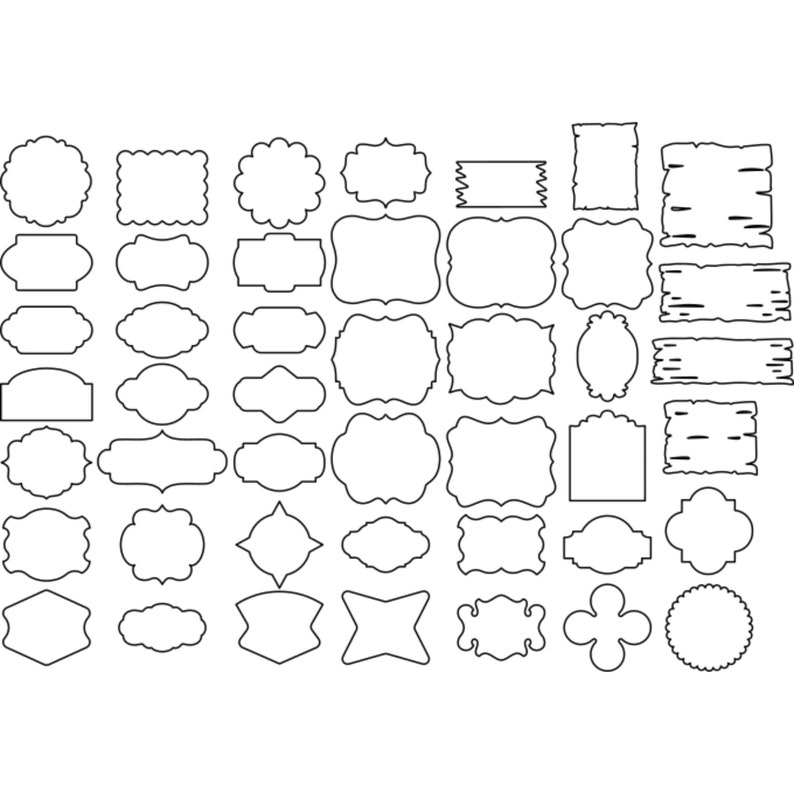 45 Blank Signs SVG | Whimsical Plaque Cut File | Blanks | Laser SVG ...