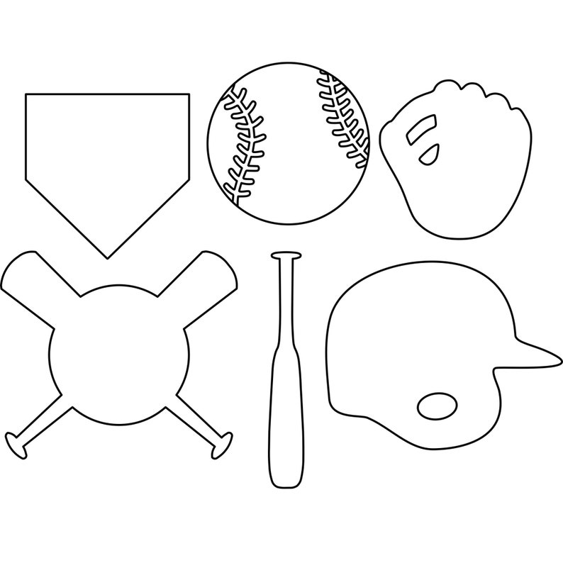 Baseball Basic Sports Shapes SVG | Baseball Svg | Laser SVG Files ...