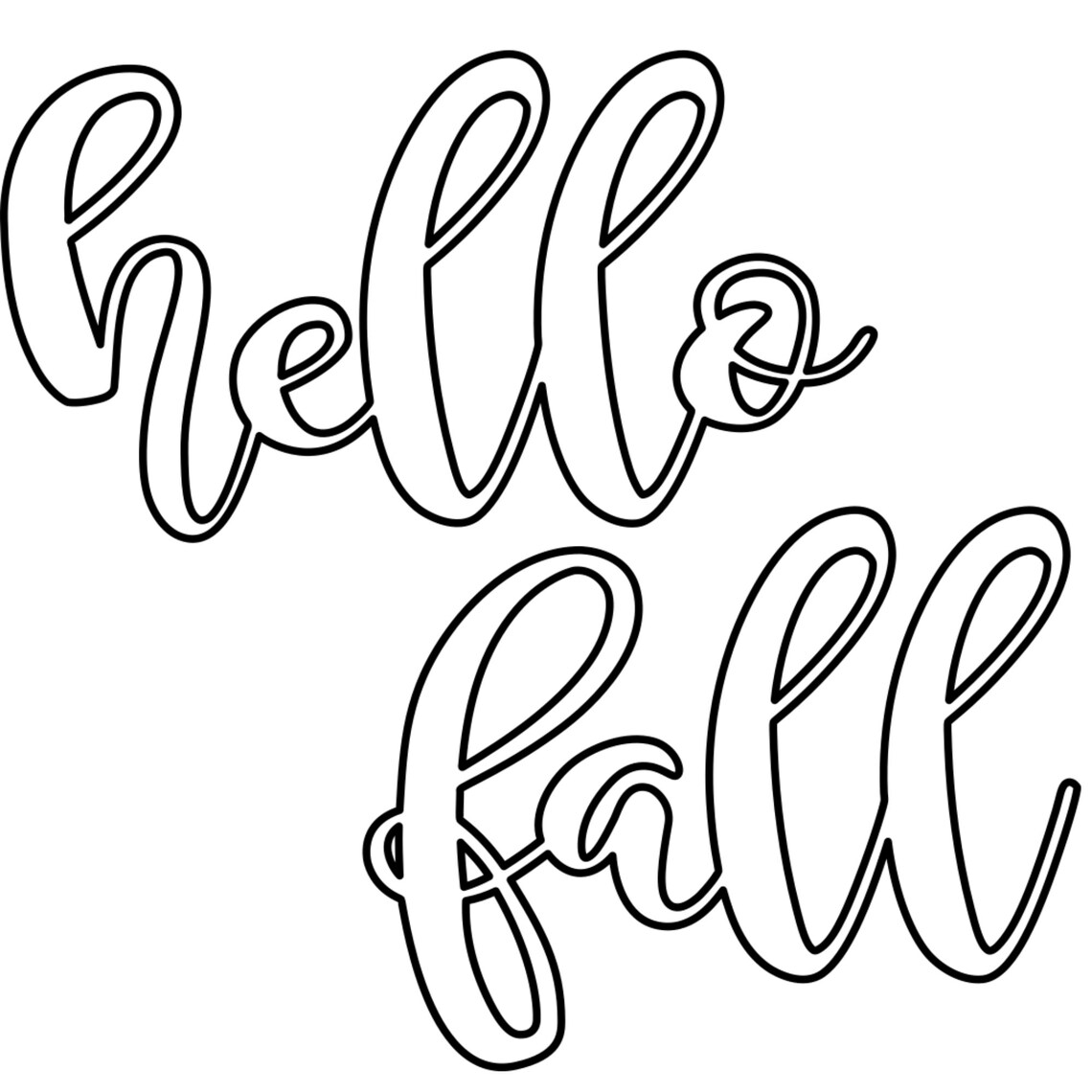 Script Hello Fall Word SVG | Cursive Fall Svg | Fall Words SVG Files ...