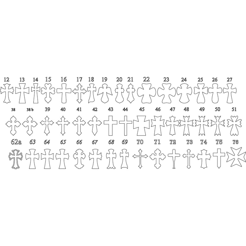 86 Different Crosses SVG | Religious Cross Svg Files | Laser SVG Files ...