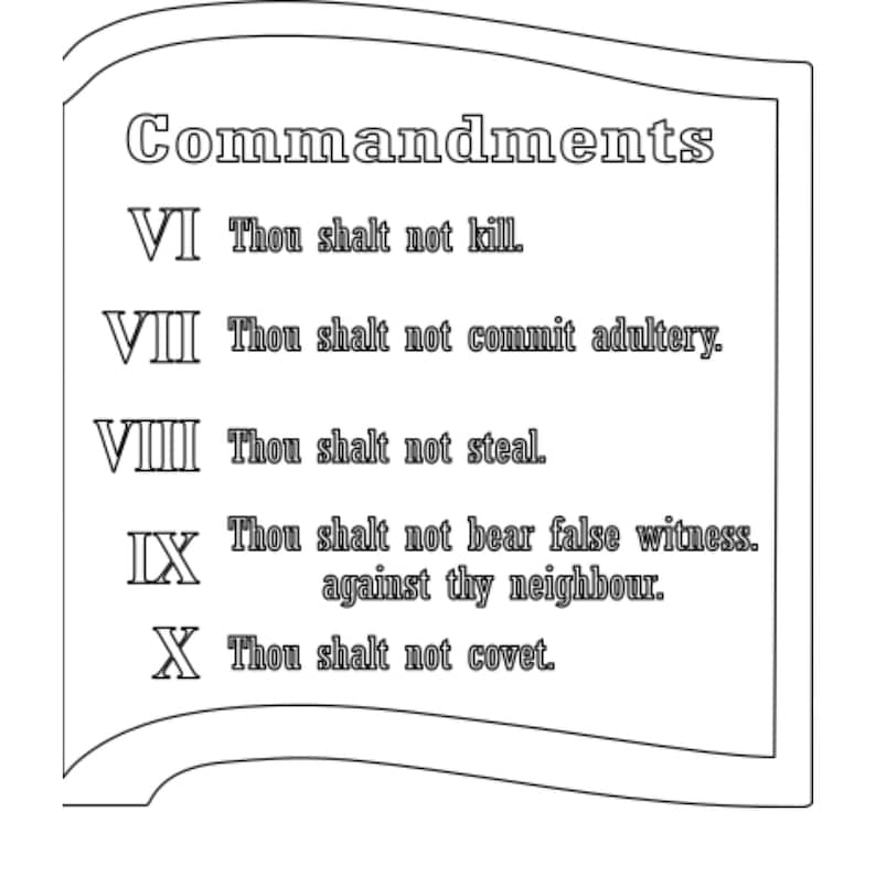 10 Commandments SVG | Religious Bible Svg Files | Laser SVG Files ...