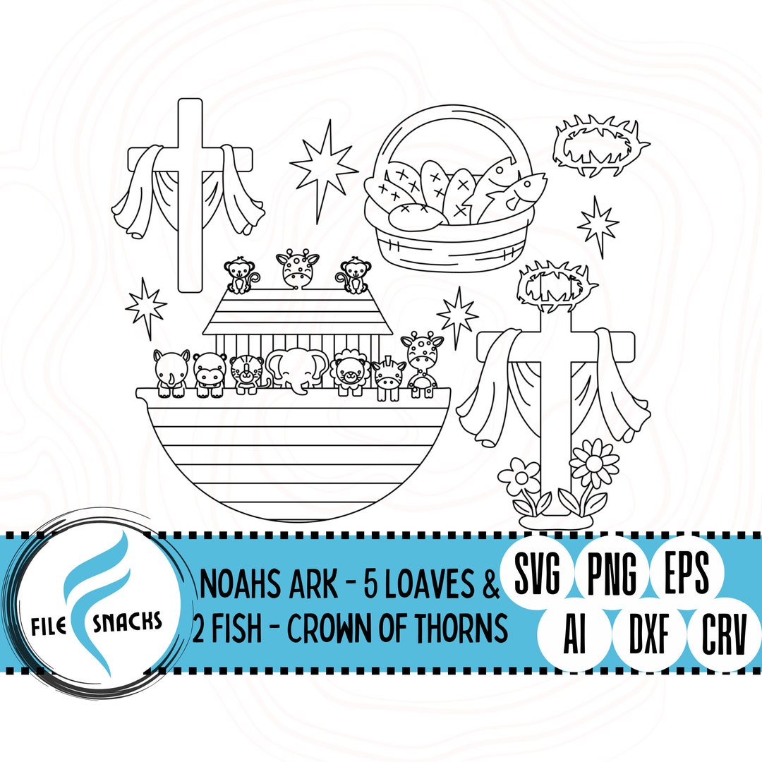 Noah's Ark SVG | Religious Cross Svg Files | File Snacks | Laser SVG ...