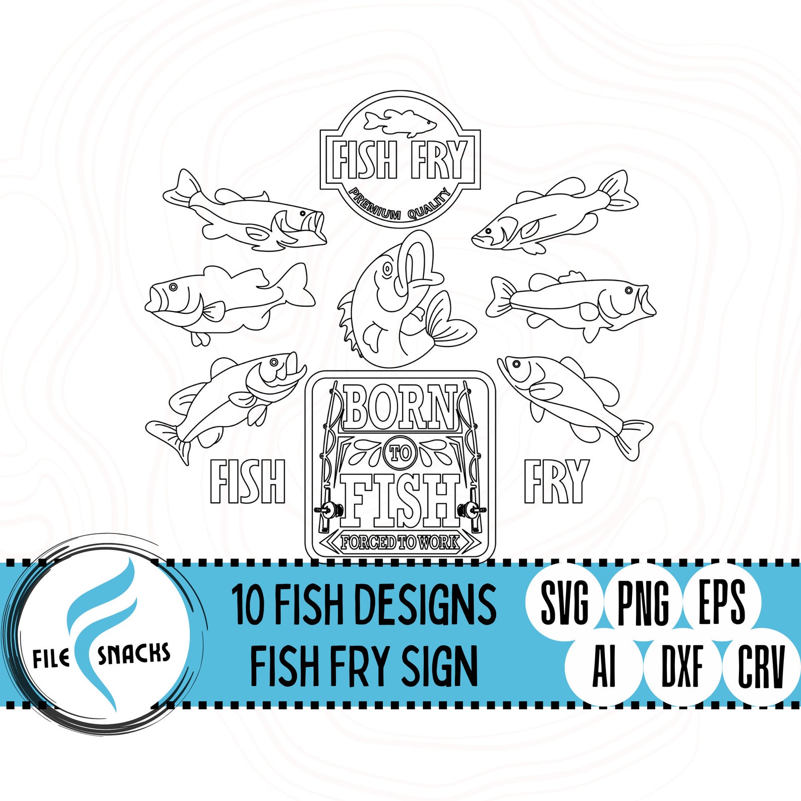 Fish Fry Sign SVG | Bass Fish Svg Files | Trout Fish SVG Files | Omtech ...