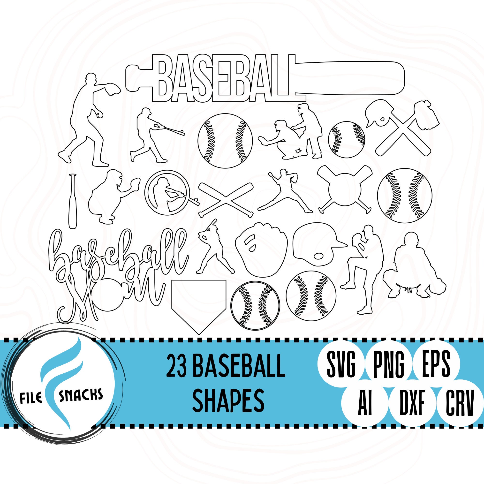 Baseball Sports Shapes SVG Baseball Svg Laser SVG Files Omtech Cutting ...