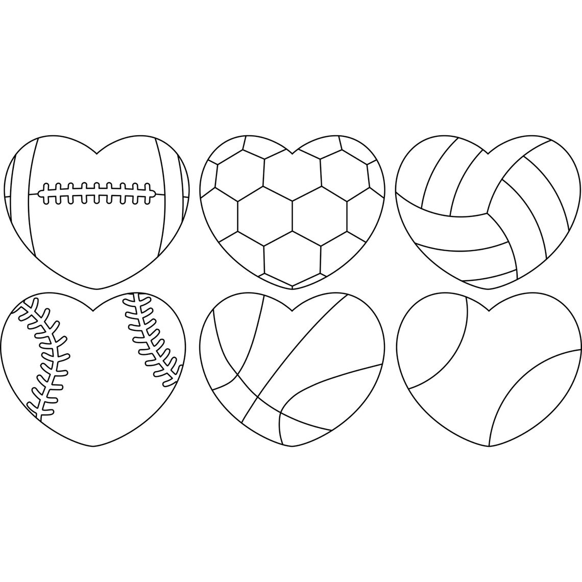 Sports Balls SVG Football Svg Baseball Svg Basketball Svg - Etsy