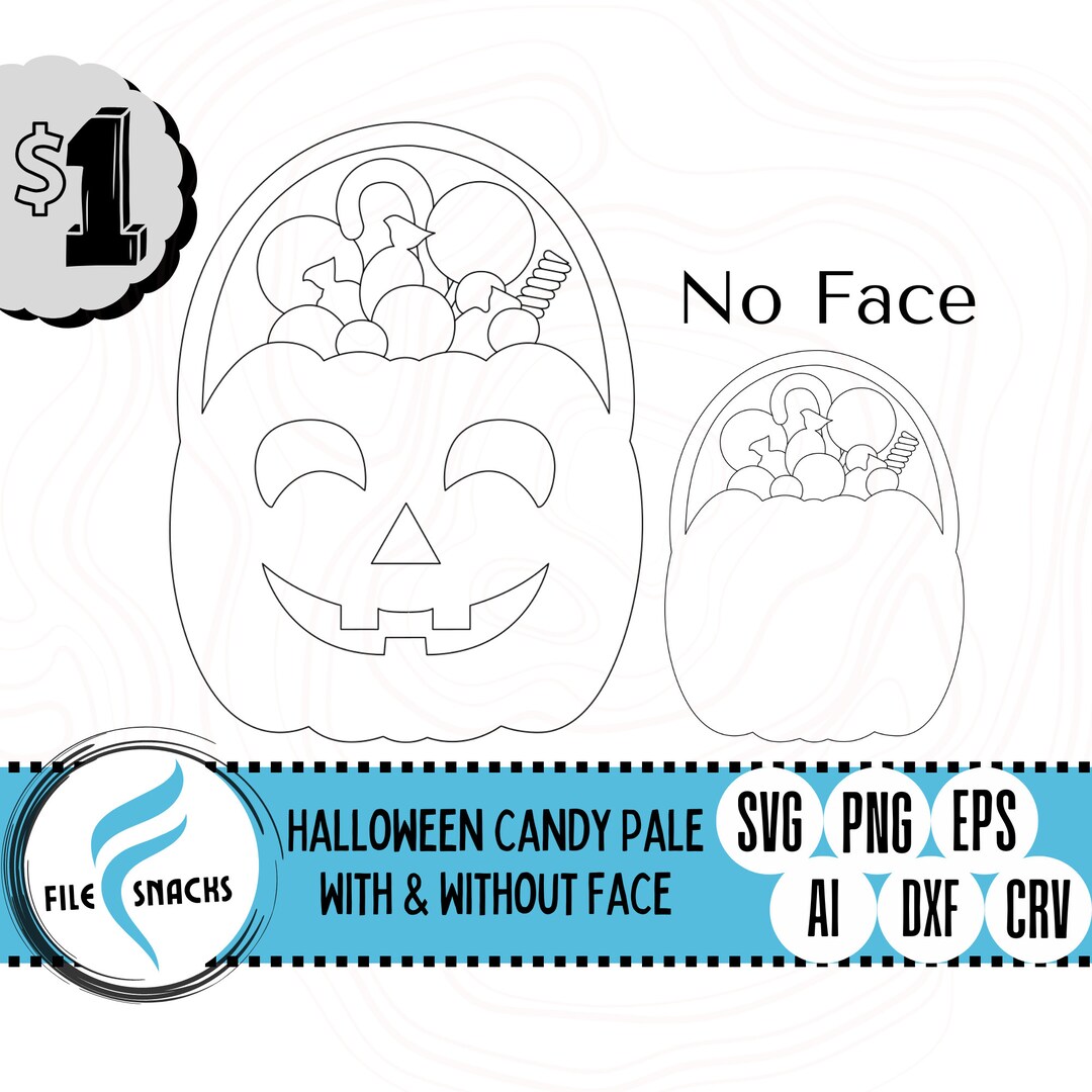 Halloween Pale SVG | Jack-o-lantern File | Trick or Treat | Laser SVG ...