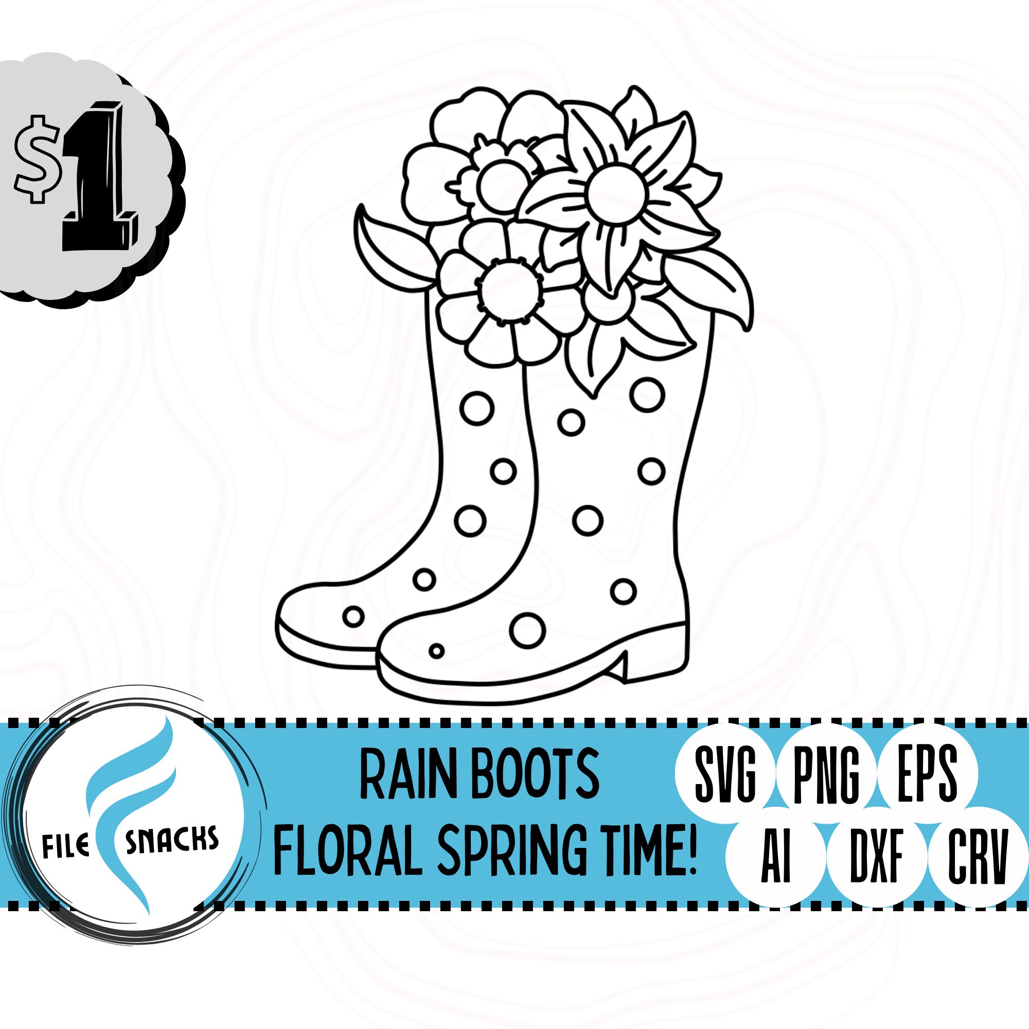 Floral Rain Boots SVG | Gardening Svg File | File Snacks | Laser SVG ...