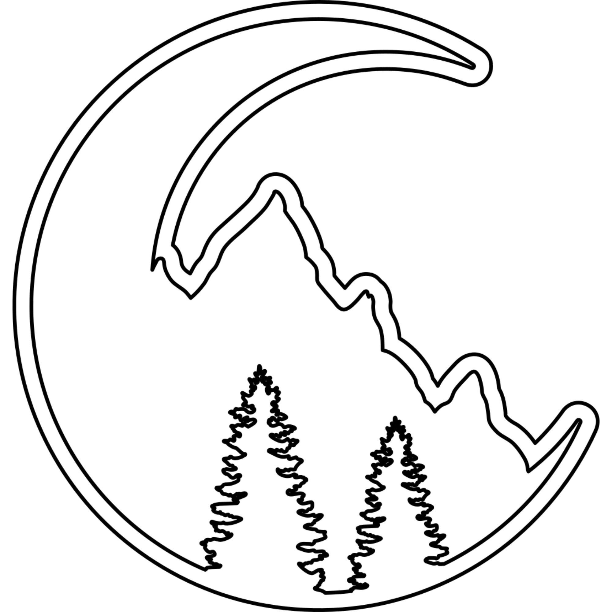 Crescent Moon SVG | Wood Trees Svg File | File Snacks | Laser SVG File ...