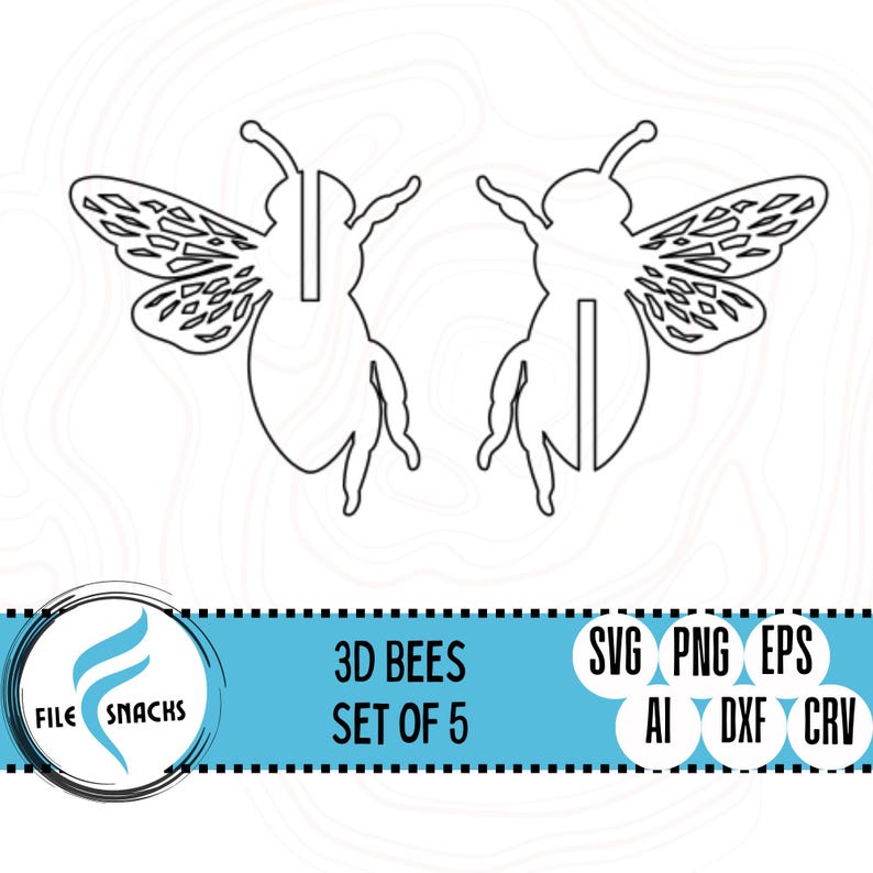 3D Bees SVG, Freestanding Insects Cut File (digital Download) - Etsy