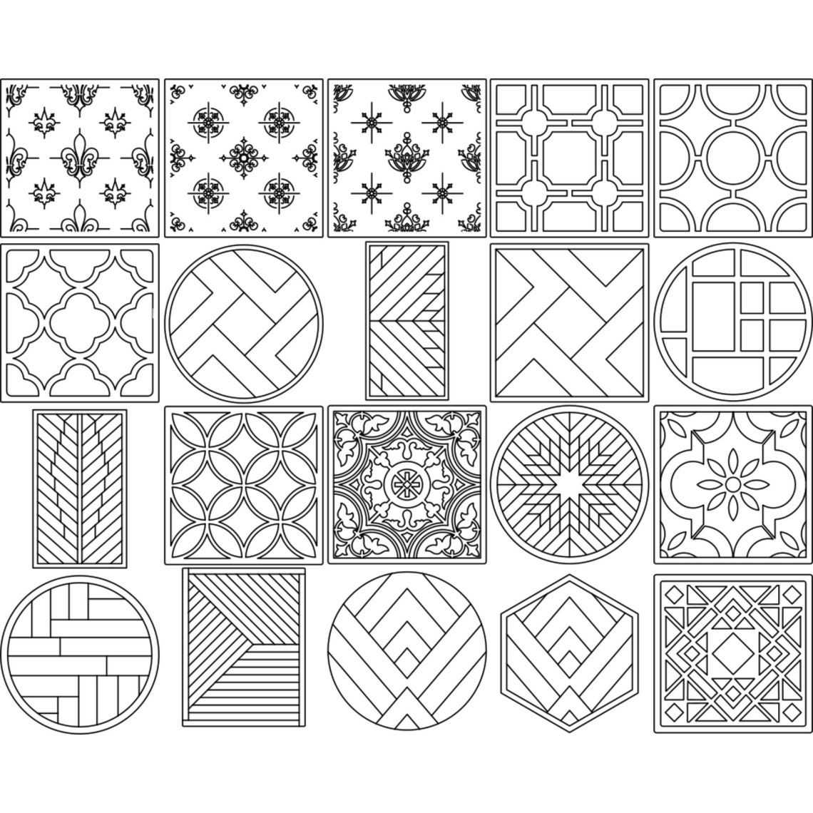 Barn Quilt SVG Designs | Geometric Laser Cut Files (digital Download ...