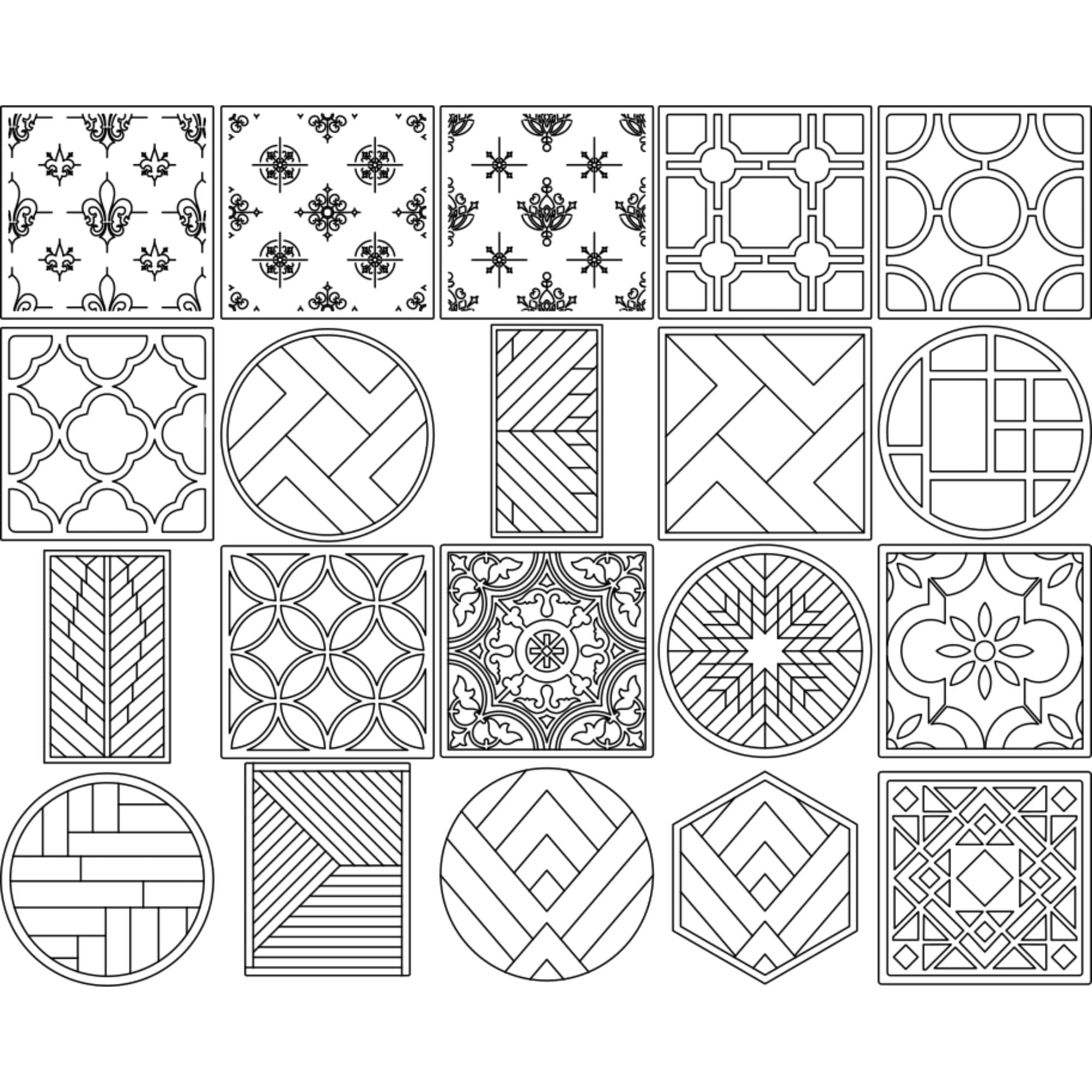 20 Cool Barn Quilts SVG | Geometric Designs Cut Files | Laser SVG Files ...