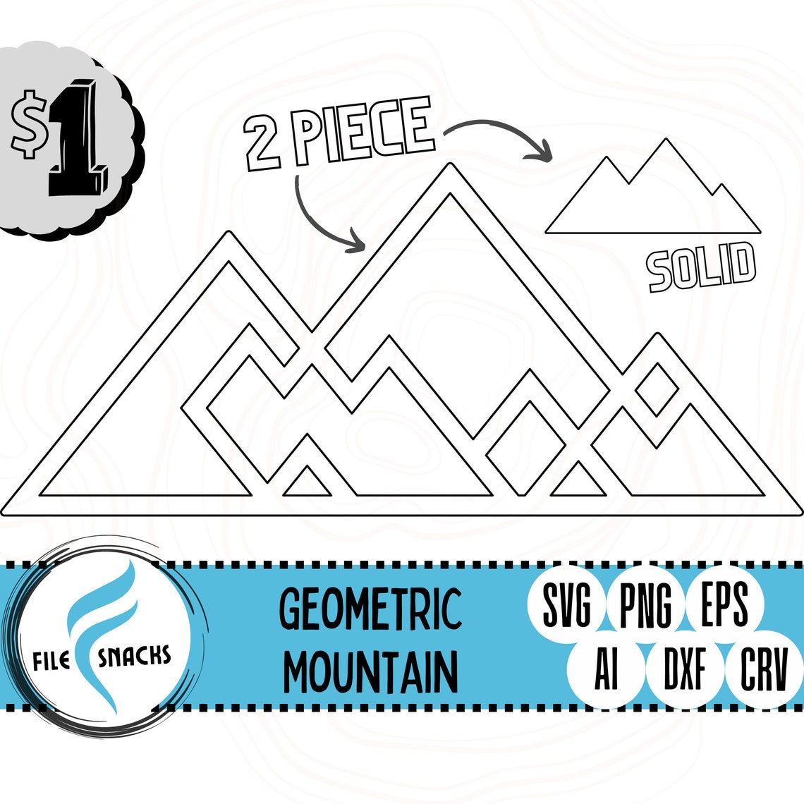 Geometric Mountain SVG | Mountain Scape Svg Files | Easy Puzzle SVG ...