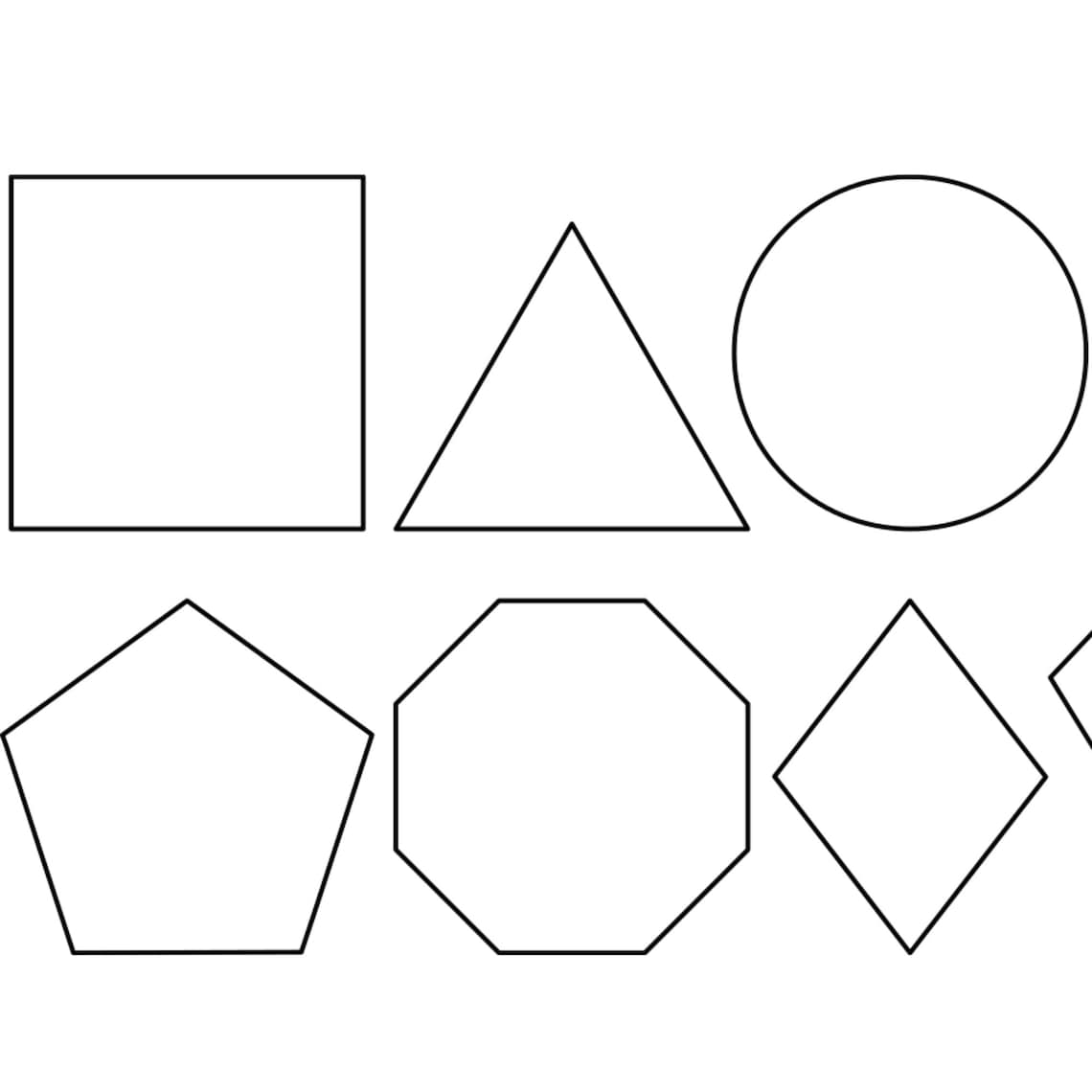 Basic Learning Shapes SVG Hexagon Octagon Stars Laser SVG Files Omtech ...