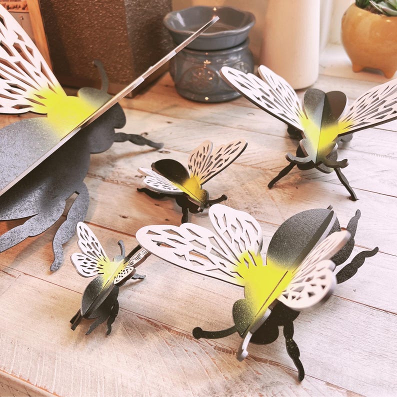 3D Bees SVG, Freestanding Insects Cut File (digital Download) - Etsy